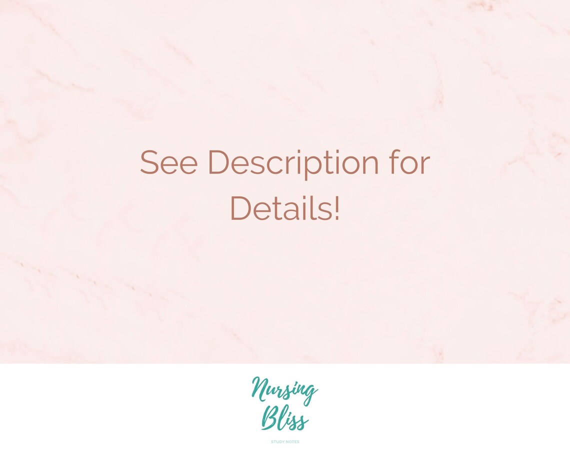 Nursing Pharmacology Endo Meds Student Study Guide 10 Drug | Etsy