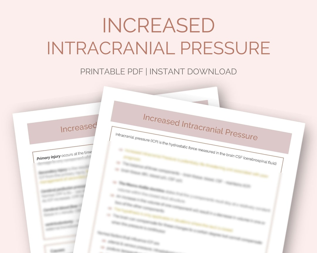 Increased Intracranial Pressure | ICP | Nursing Study Notes | Student ...