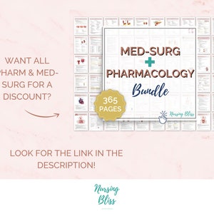 Cardiac Bundle Study Guide for Med Surg | Including Pharmacology and ...