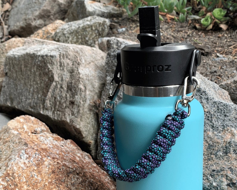 Hydroflask Straw Lid and Handle, Hydrocord 6-piece Kit: Paracord Strap ...