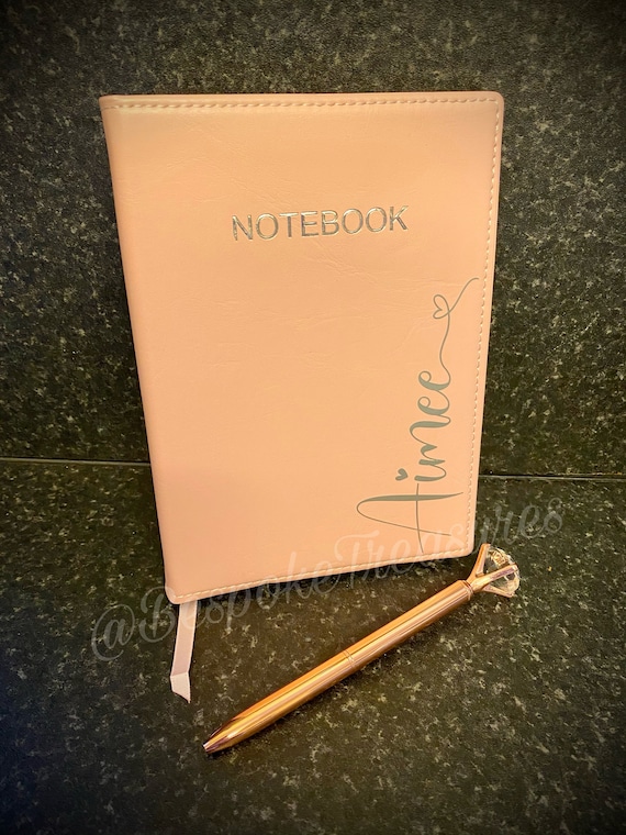 Personalised Faux Leather Notebook and Pen Set / Gift Set / - Etsy UK