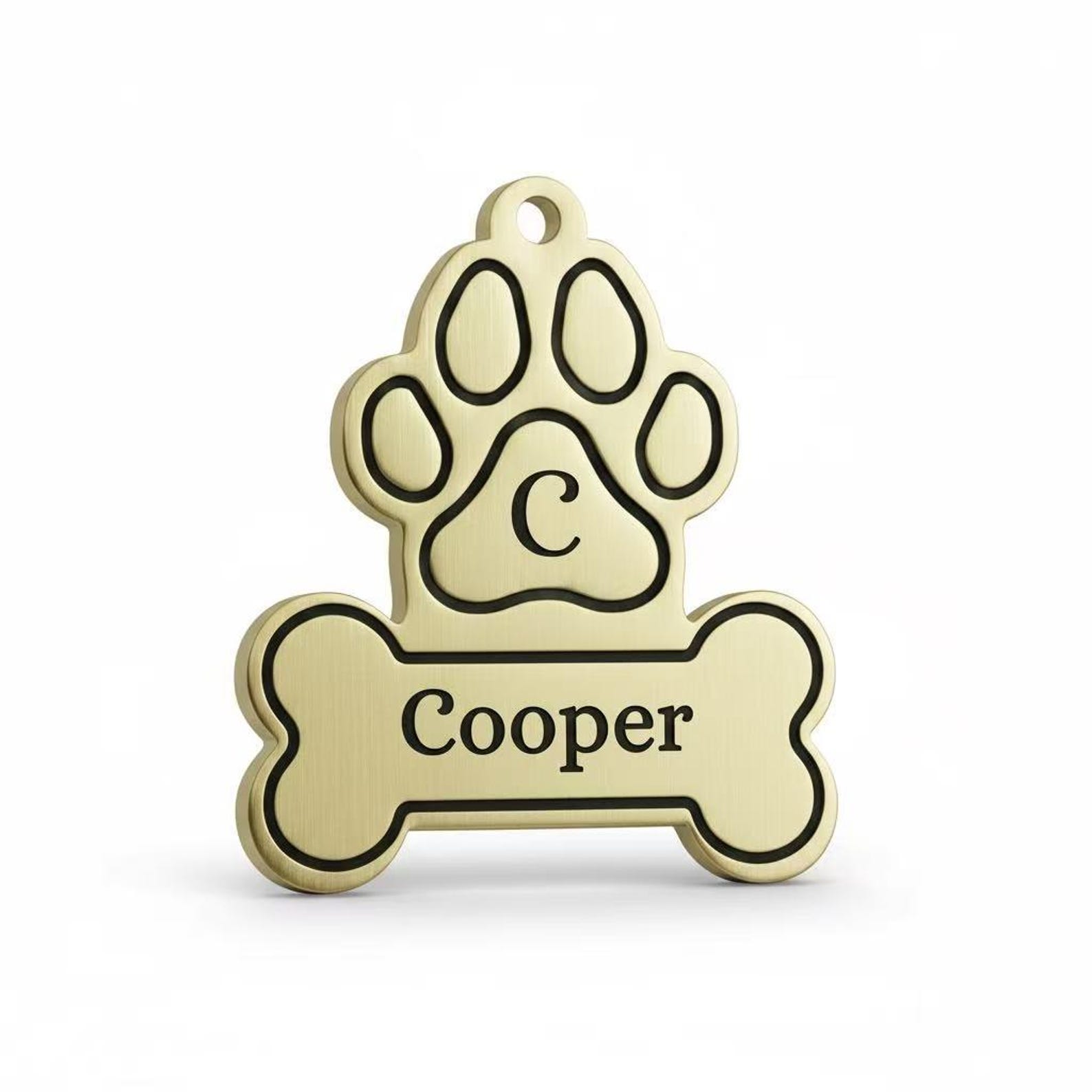 Paw Print Dog Tag, Custom Engraved Pet ID, Handmade in Canada - Etsy