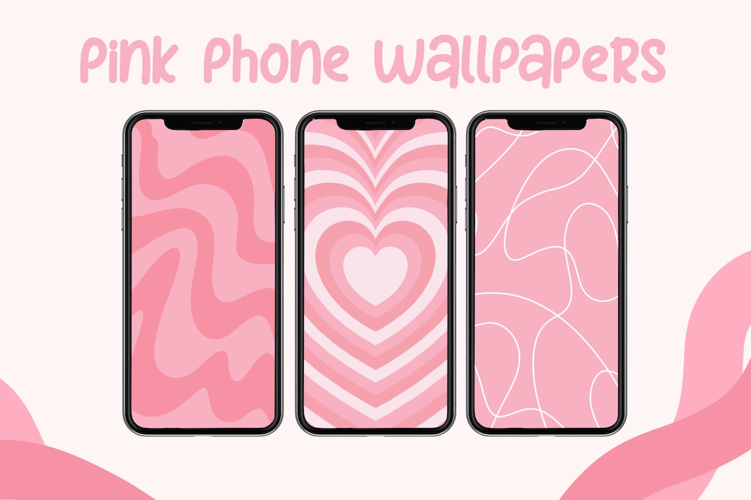 3 Cute Pink Phone Wallpapers - Etsy