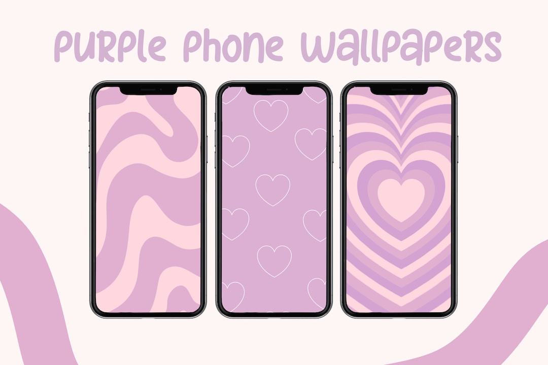 3 Cute Purple Phone Wallpapers - Etsy