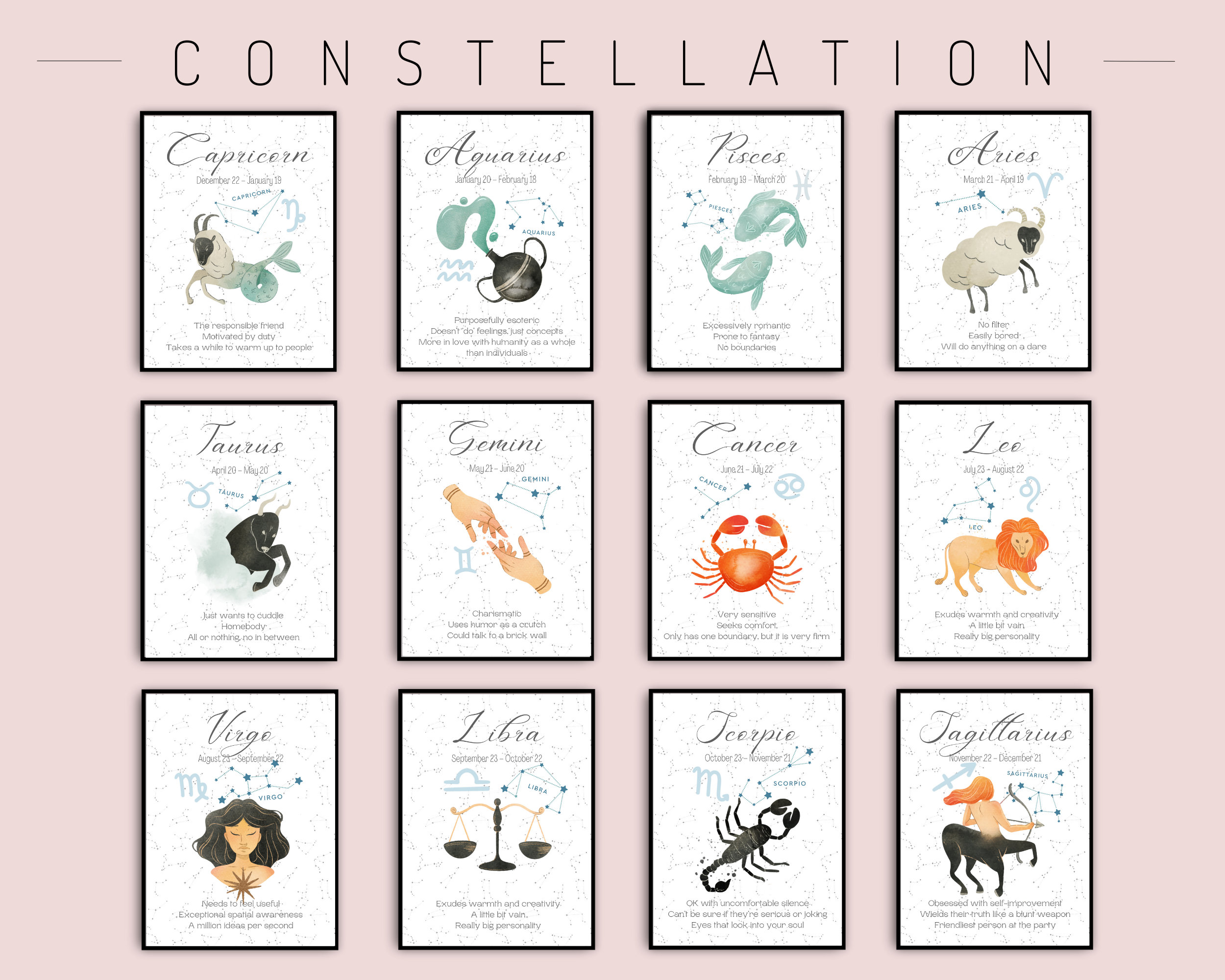 Zodiac constellations personality 60 photos - Youhoroscope.com