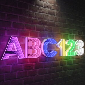 Custom Infinity Mirror Letter Number,custom Light up Business Logo ...
