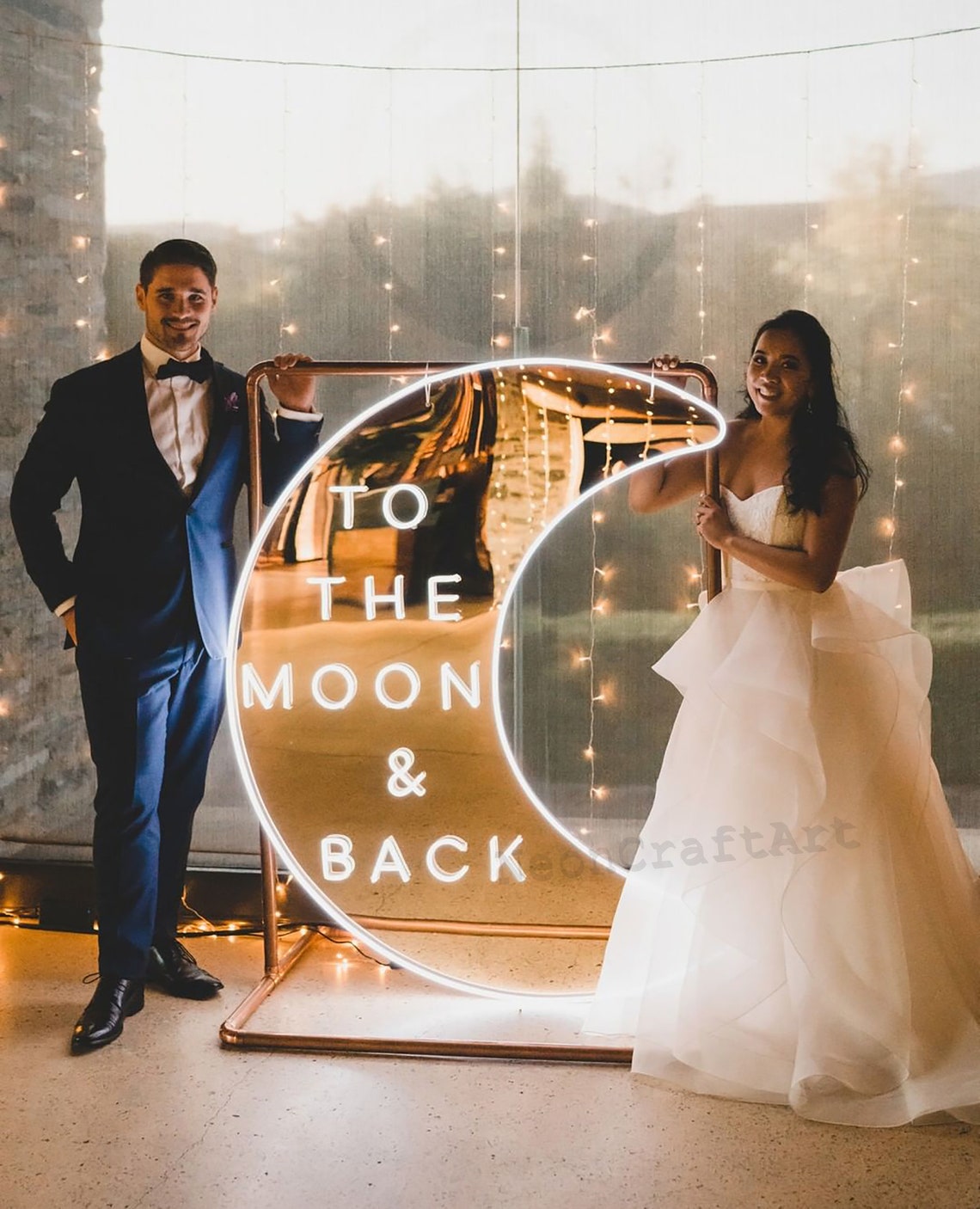 To the Moon and Back Neon Sign Moon Decor Neon Light Gold - Etsy