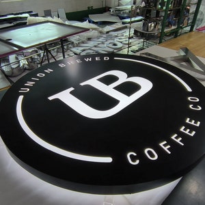 Custom Business Light Box Sign,backlit Light Box,wall Logo Sign ...