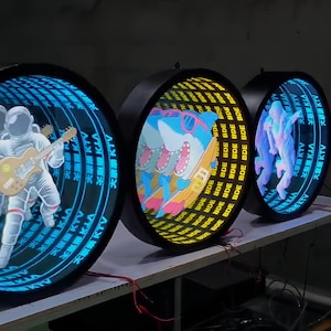 Infinity Mirror Logo,personalized Mirror Wall Decor,custom Infinity ...