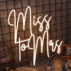 Miss to Mrs Neon Sign,miss to Mrs Neon Sign for Wedding Wall Decor ...