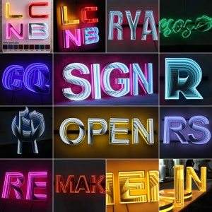 Personalized Infinity Mirror LED Channel Letters,customizable 3D ...