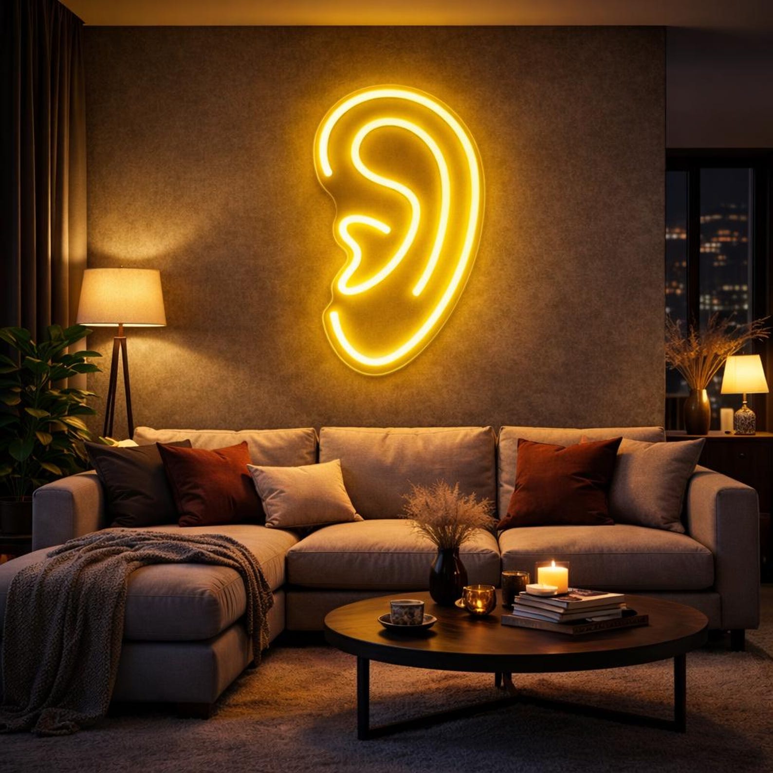 Human Ear Neon Sign, Ear LED Neon Light, Unique Ear Wall Decor ...