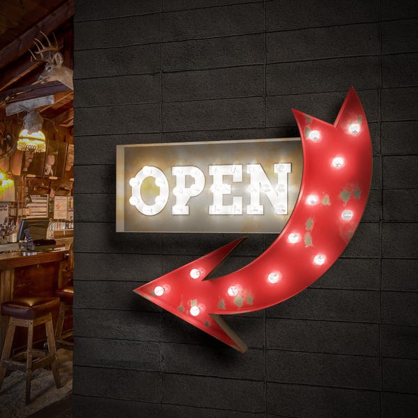 Lighted Arrow Sign - Etsy