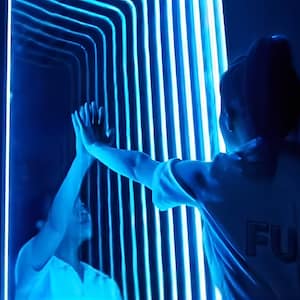 Custom Infinity Mirror LED Logo Sign for Wall,mirror Light Bedroom Wall ...