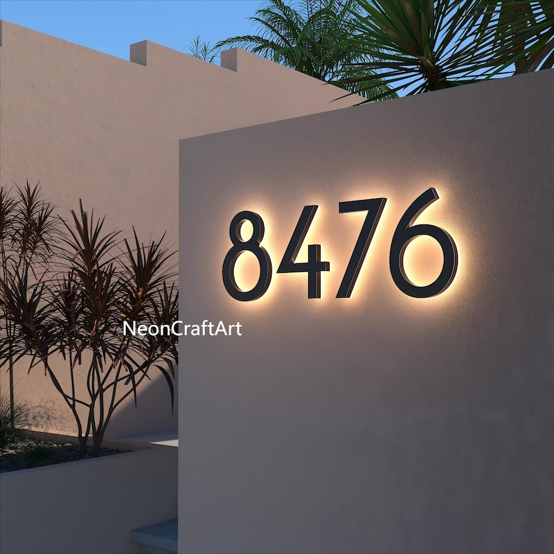 Light up House Numbers - Etsy
