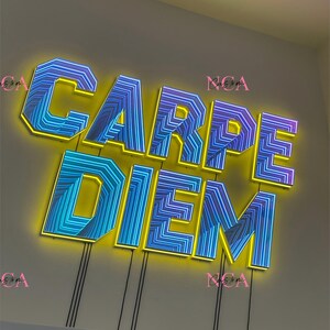 Infinity Mirror Personalized Sign With Track Channel Letters&number for ...