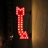 LED Light up Arrow Sign - Custom Metal Marquee Directional Sign ...