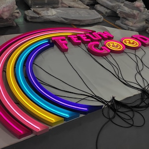 Custom Led Channel Letters,illuminated Metal Letters,3d Business Neon ...