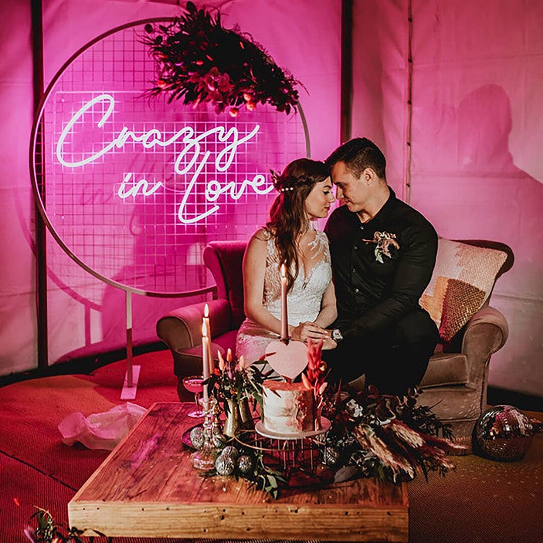Crazy in Love Neon Sign, Crazy Home Decor, Neon Sign Art, Home Pub Bar ...