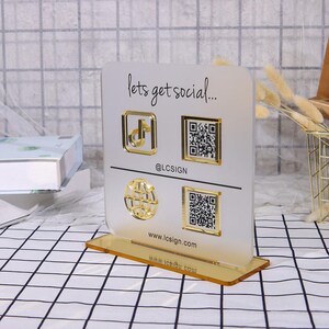 Custom Acrylic Qr Sign,customized Scan to Pay Sign,sign for Small ...
