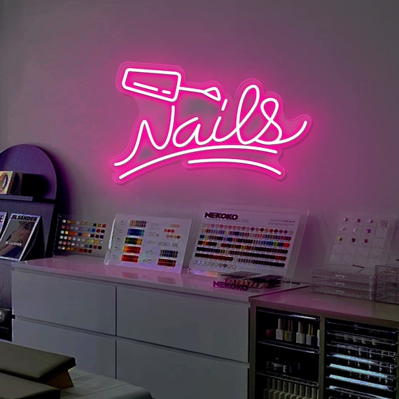 Nail Salon Sign Stand Out From Others With Best Nails Neon Sign Ideas
