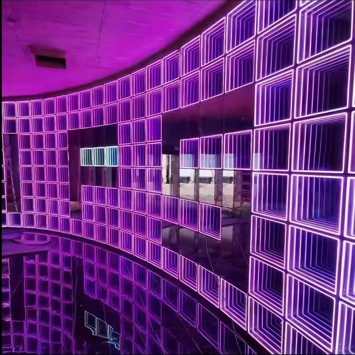 Infinity Mirror LED Wall Sign - Custom Glowing Bedroom Decor ...