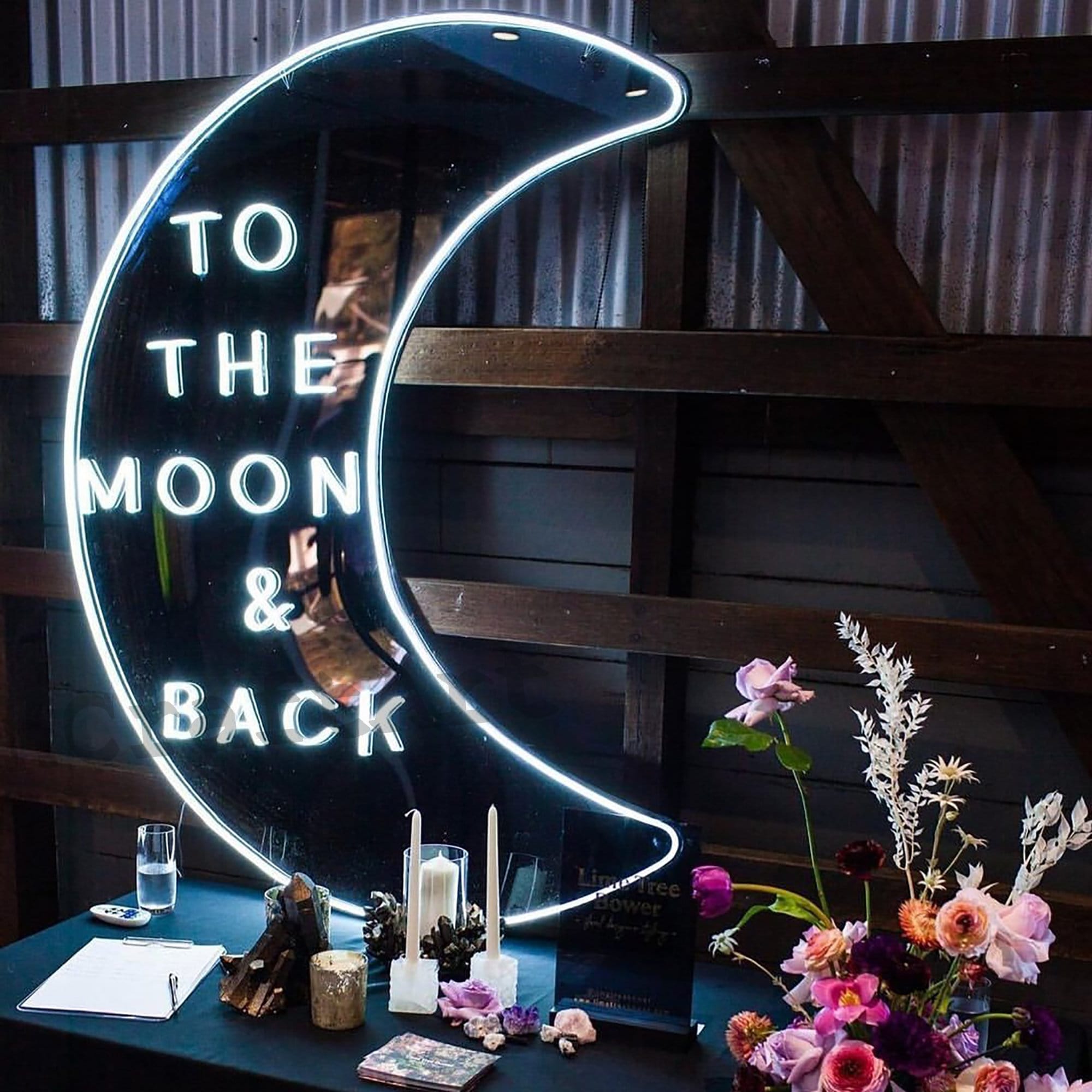 To the Moon and Back Neon Sign Moon Decor Neon Light Gold - Etsy