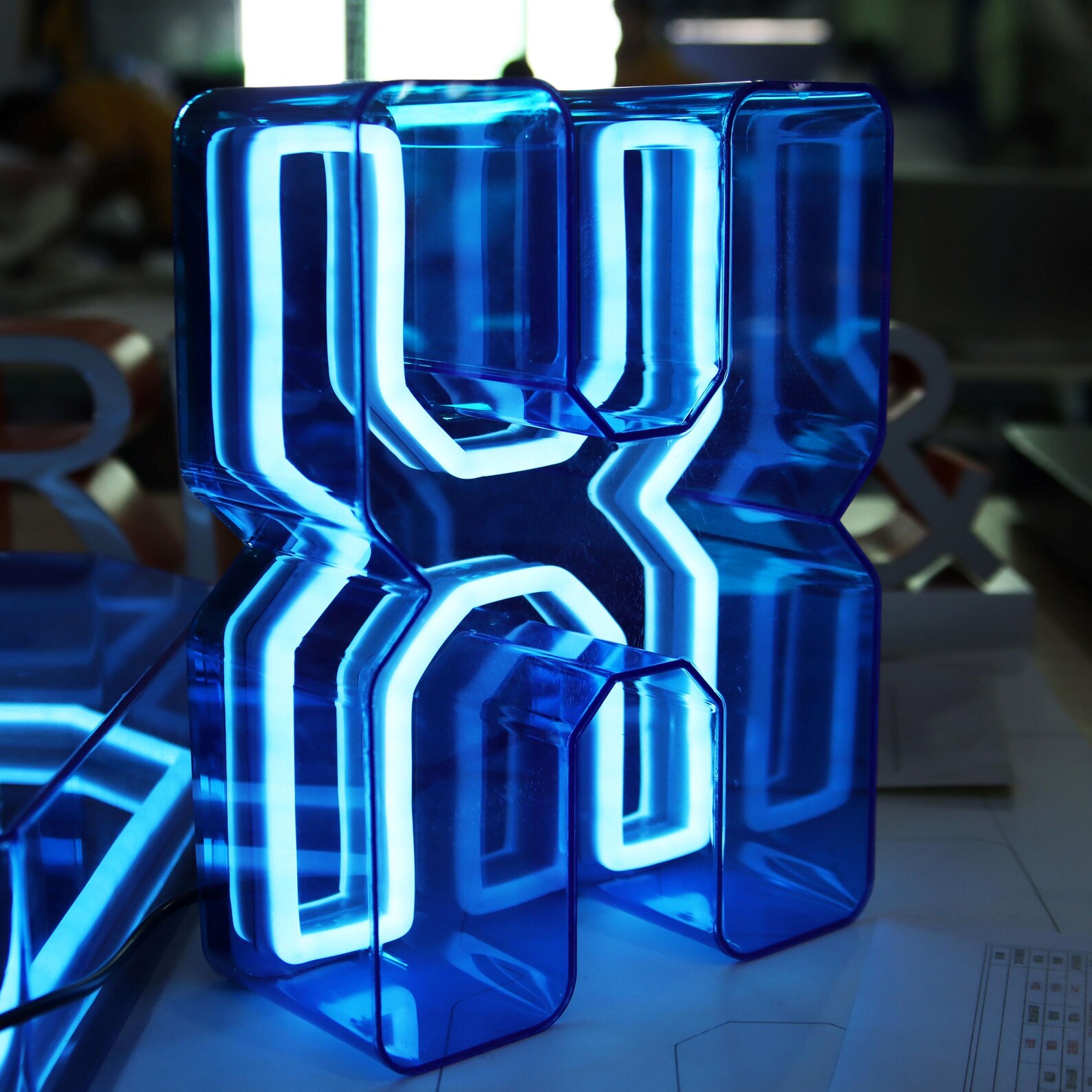 Custom Acrylic Neon Number Letter,custom Large Business Neon Sign,3d ...