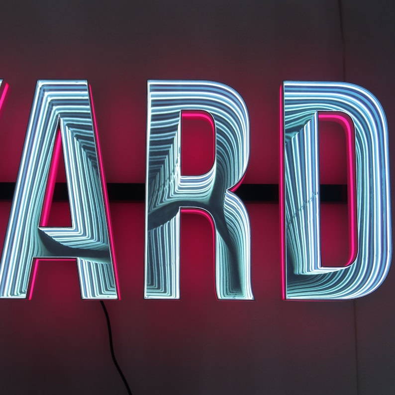 Personalized Infinity Mirror LED Channel Letters,customizable 3D ...