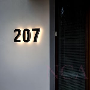 LED Metal House Number Sign | Custom LED Address Number Sign | Metal ...