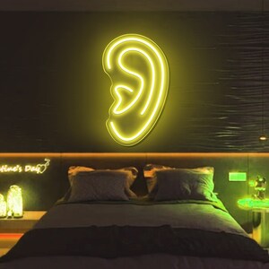 Ear Neon Sign for Wall Room Decoration, Human Ear LED Light, Ear LED ...