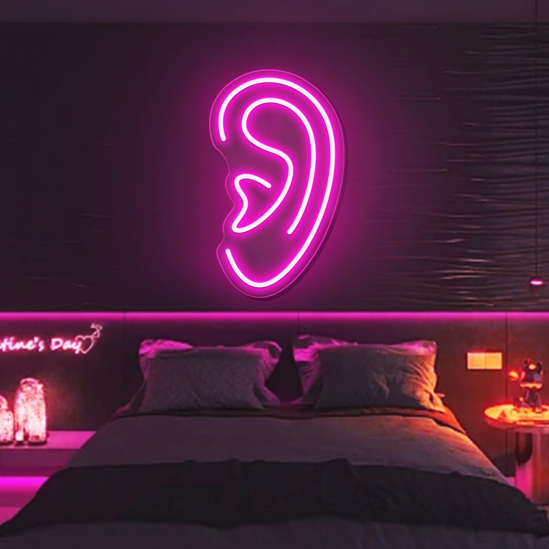 Ear Neon Sign for Wall Room Decoration, Human Ear LED Light, Ear LED ...