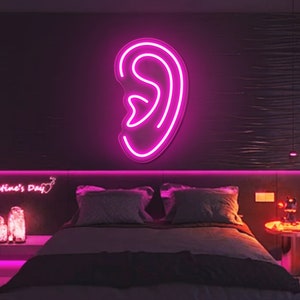 Ear Neon Sign for Wall Room Decoration, Human Ear LED Light, Ear LED ...