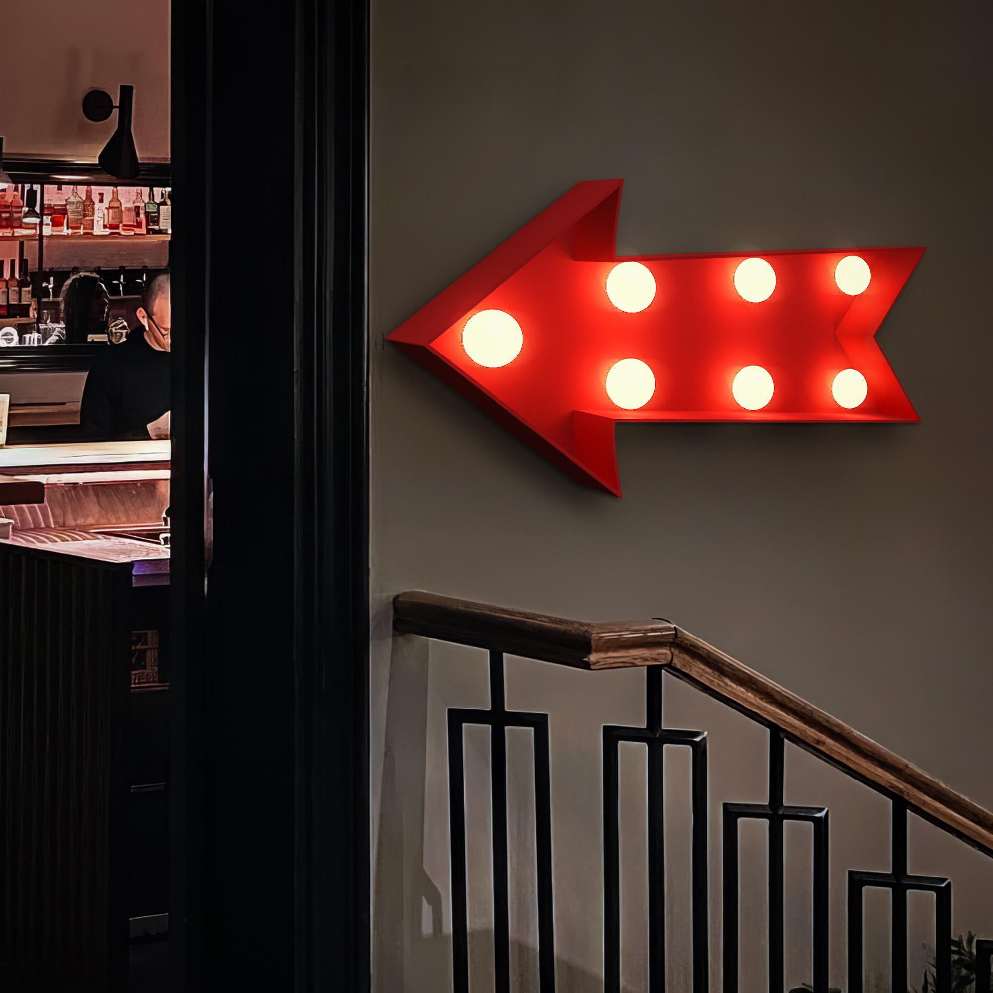 LED Light up Arrow Sign - Custom Metal Marquee Directional Sign ...