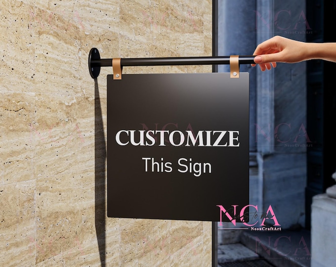 Custom Blade Sign for Business | Hanging Shop Sign With Bracket ...