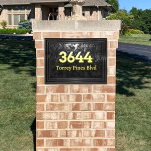 Custom Clean Modern House Numbers,outside Address Sign,address Plaque ...