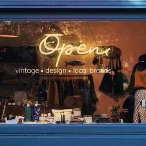 Open Neon Sign Business Logo, Neon Open Sign, Handmade Welcome Sign for ...