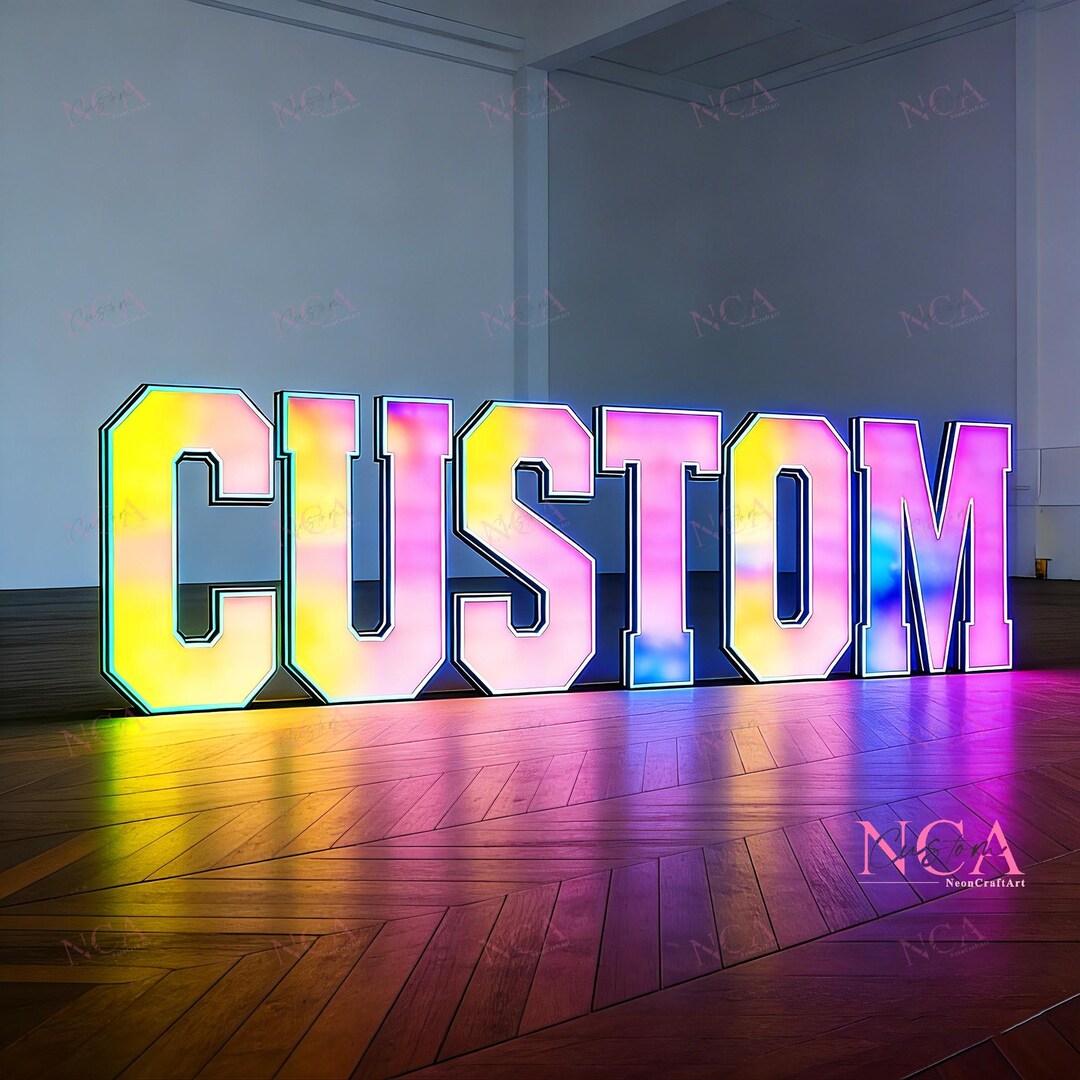 RGB Light up Letter Sign | Custom Color Changing Waterproof Led ...
