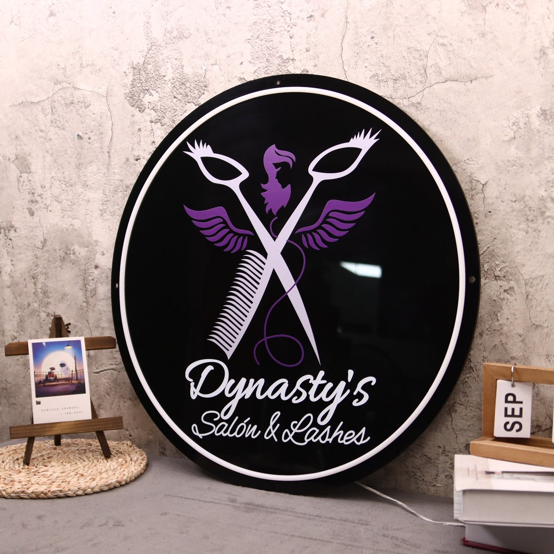 Custom Beauty Salon Logo Sign,custom Shop Signs,neon Signs for Office ...