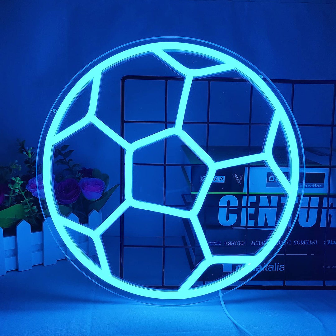 Soccer Neon Sign for Bedroom Neon Soccer Ball Sign Soccer Neon Light ...
