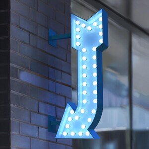 Personalized Metal Arrow Marquee Sign,custom Lettering Arrow, House ...