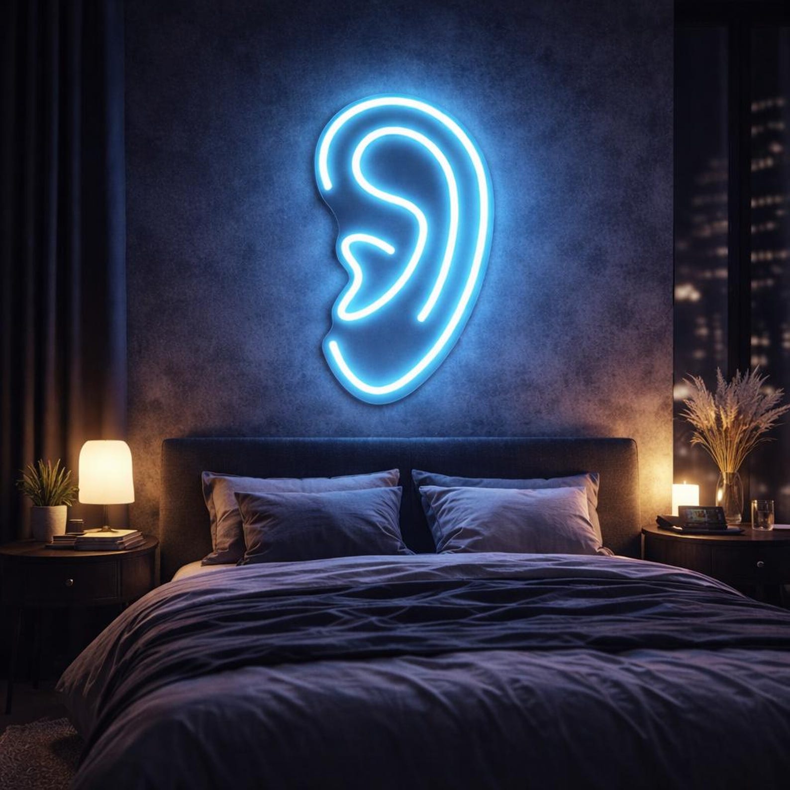Human Ear Neon Sign, Ear LED Neon Light, Unique Ear Wall Decor ...