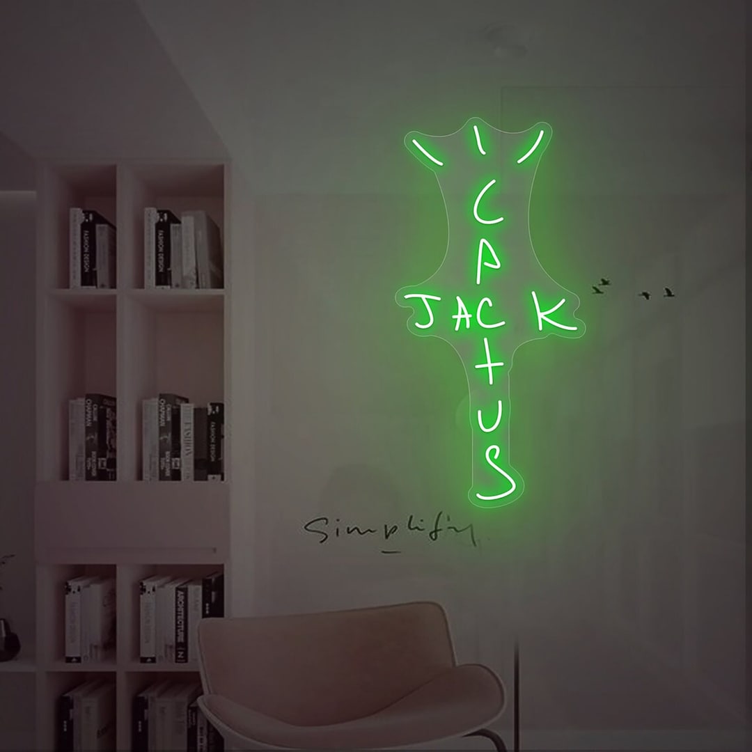 CACTUS JACK Neon Sign, Neon Light Sign for Pub Bar Wall Decoration, Rap ...