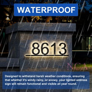 Solar Backlit Number,custom Illuminated Address Number,metal Backlit ...