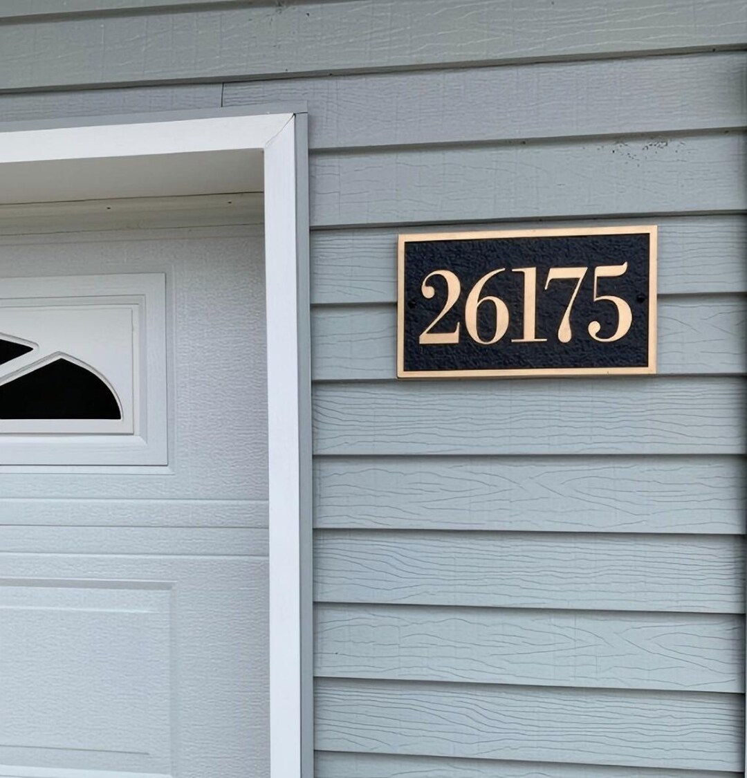 Contemporary House Numbers, Address Sign, House Plaque,antique Gold ...