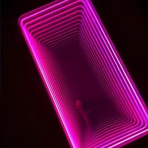 Custom Infinity Mirror LED Logo Sign for Wall,mirror Light Bedroom Wall ...