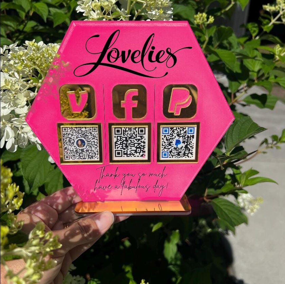 Social Media QR Code Sign | Mini QR Code Sign | Beauty Sign| Business ...