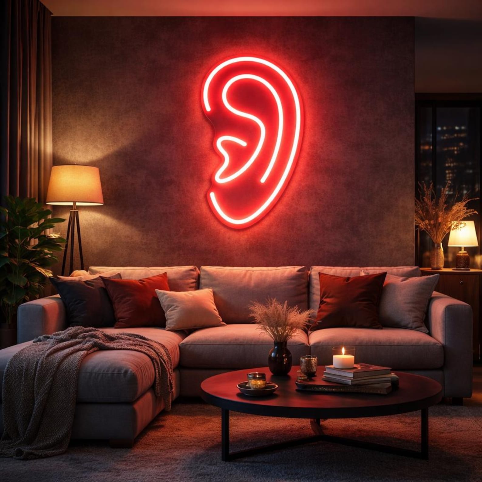 Human Ear Neon Sign, Ear LED Neon Light, Unique Ear Wall Decor ...