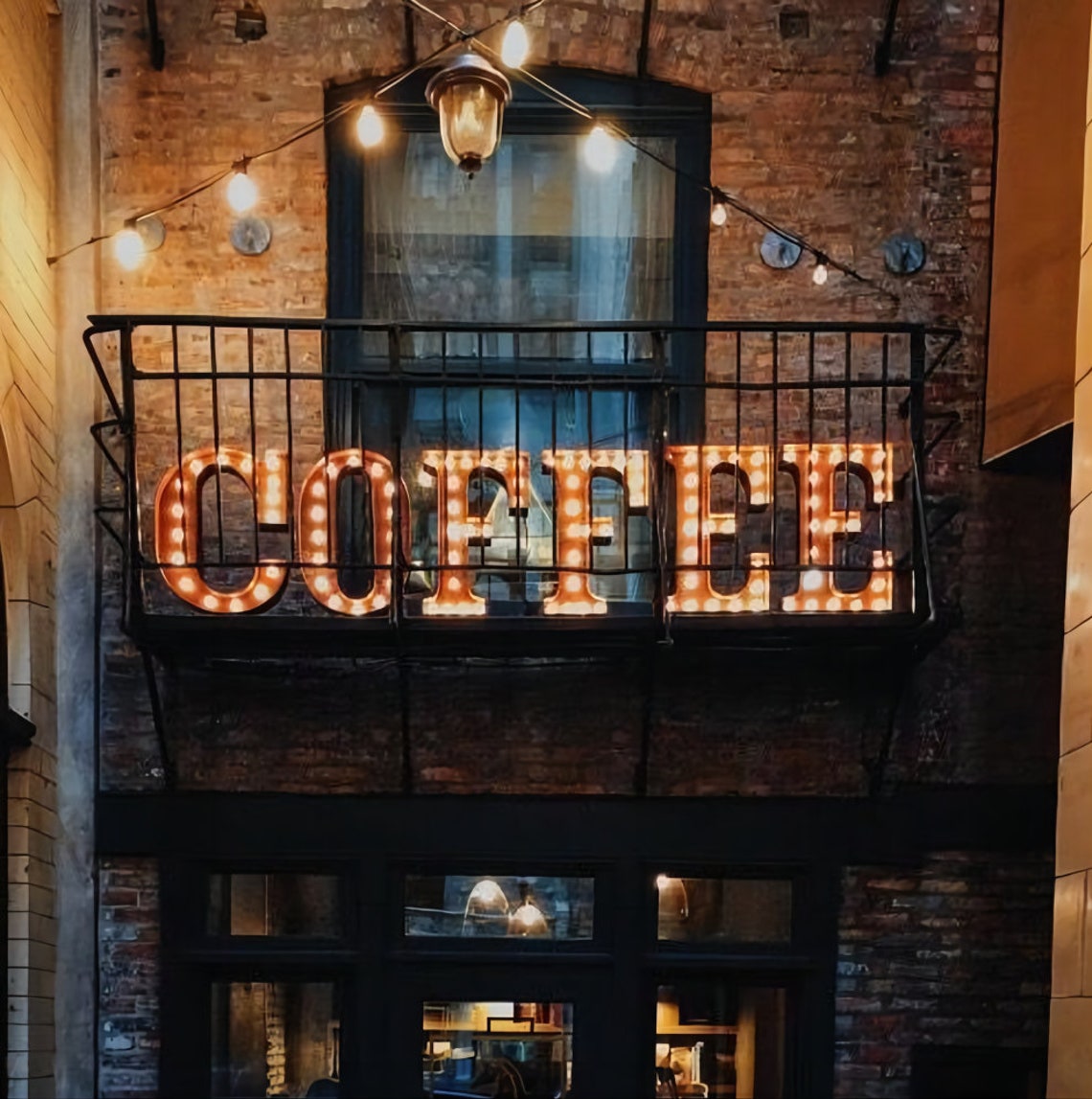 COFFEE Metal Marquee Letters Sign,custom Rust Color Distressed Metal ...