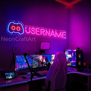 Personalized Gamer Tag Neon,custom Username Neon Sign,custom Game Logo ...